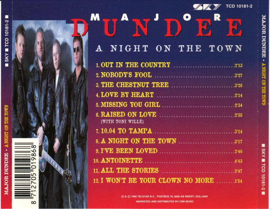Major Dundee A Night on the Town : Back | CD Covers | Cover Century ...